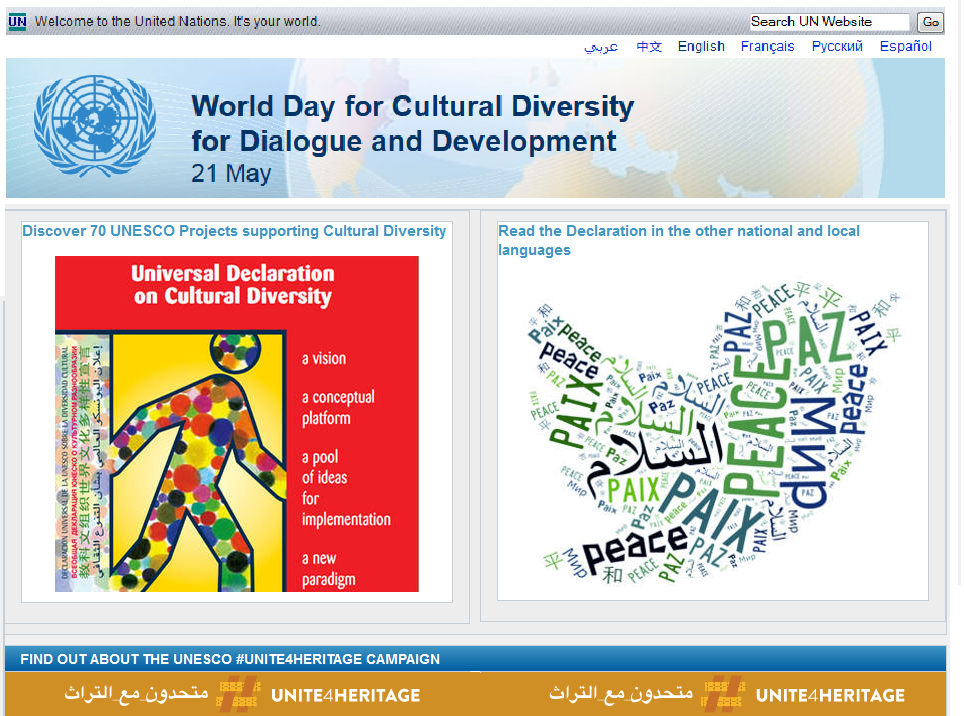 May 21 – UN’s World Day for Cultural Diversity for Dialogue and ...