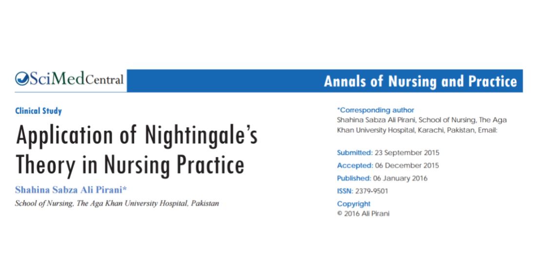 Application of Florence Nightingale’s Theory in Nursing Practice, by ...