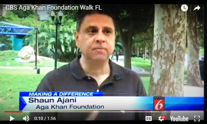 Shaun Ajani: CBS News: Aga Khan Foundation Walk Tampa, Florida ...