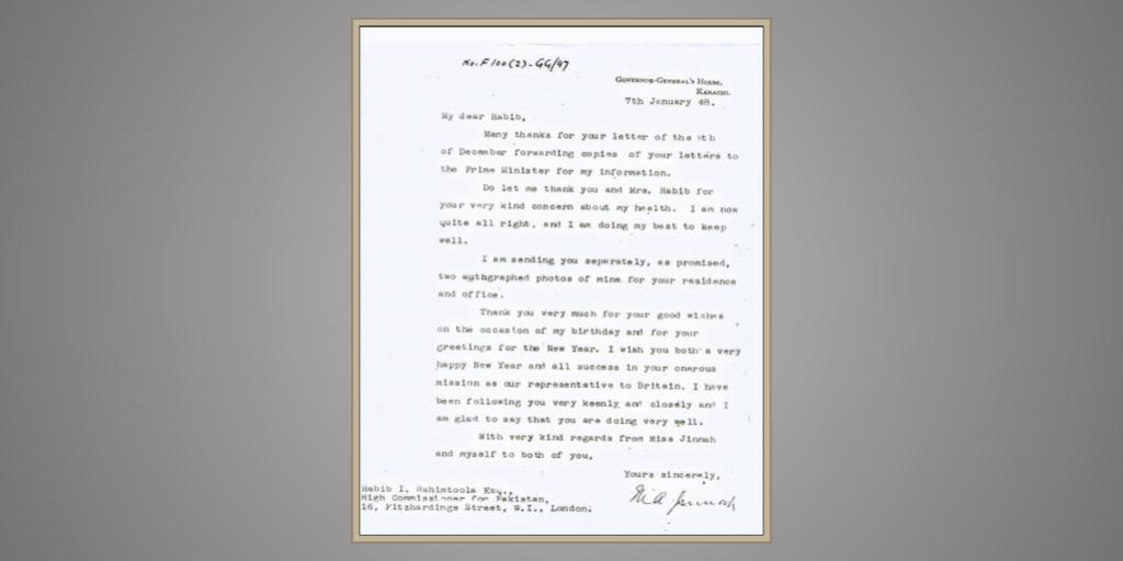 Jinnah’s Letter to the Rahimtoolas – Ismailimail