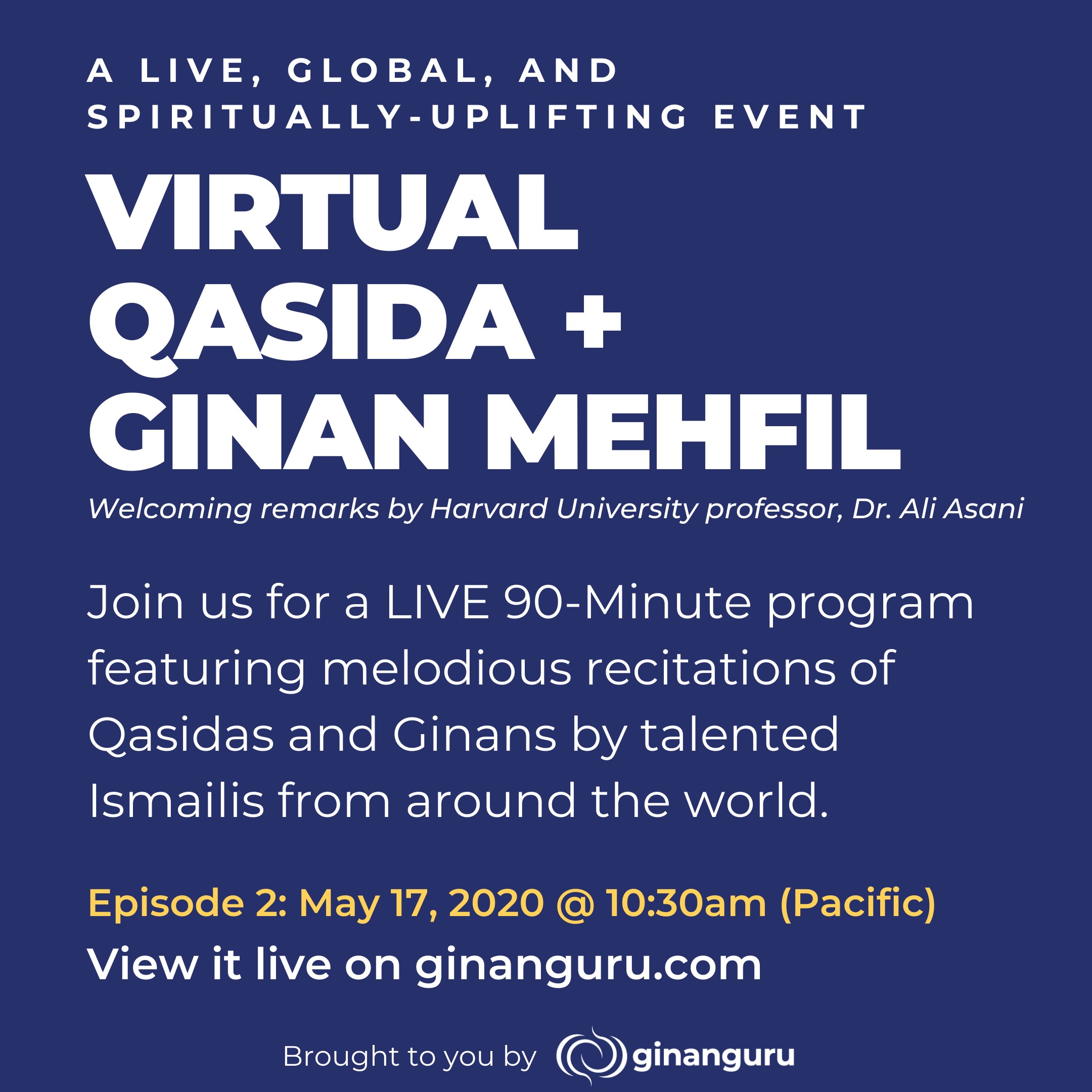 Event: Qasida and Ginan Mehfil featuring Dr. Ali Asani and Talented ...